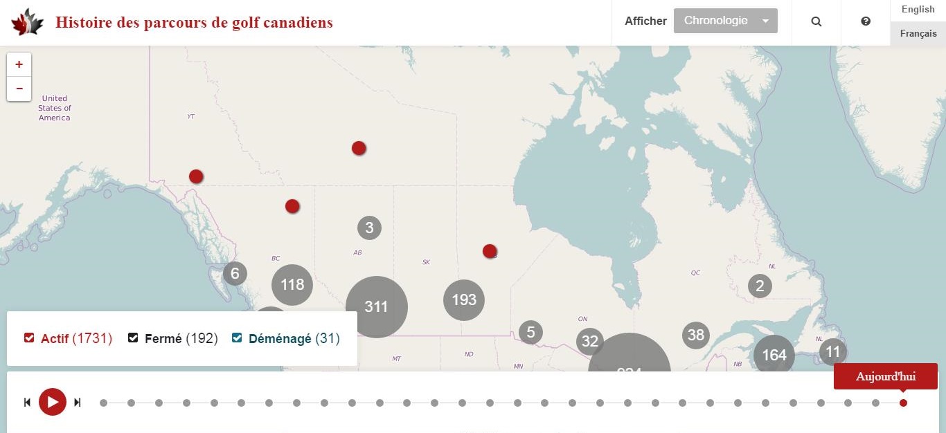 Cartographie de l’histoire du golf canadien - Golf Canada