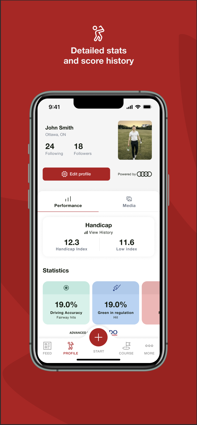 App Features: Detailed stats and score history - Golf Canada
