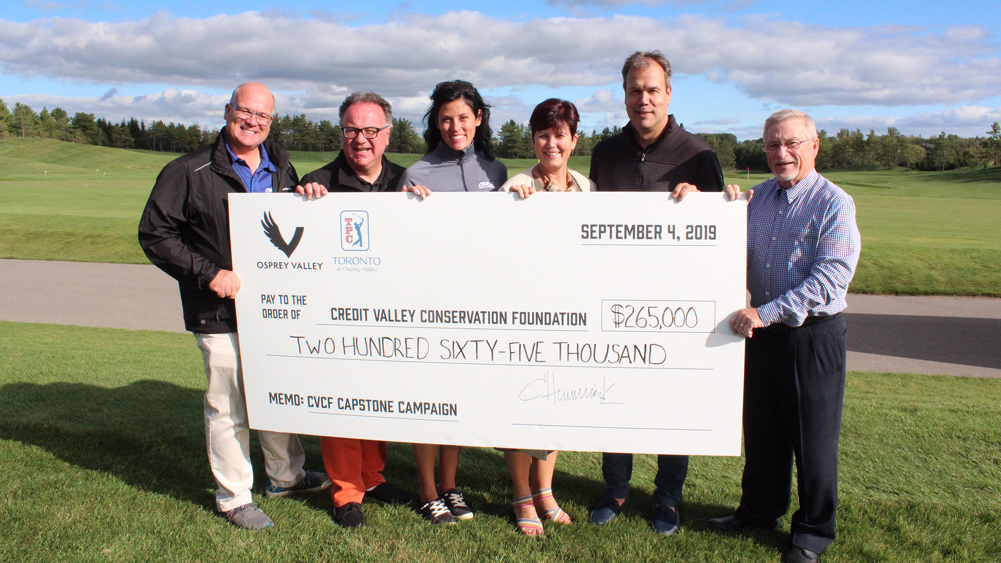 TPC Toronto at Osprey Valley donates $265k to Credit Valley ...