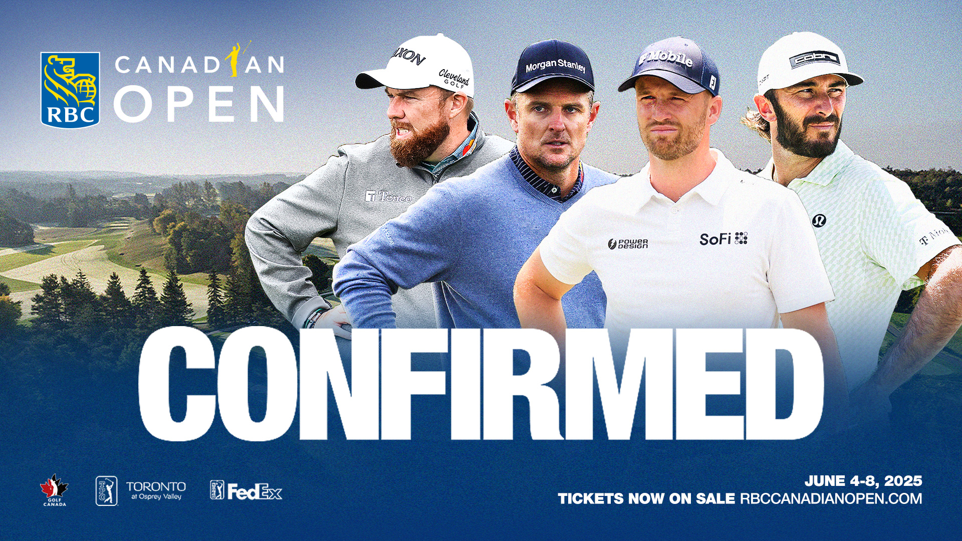 Shane Lowry, Justin Rose, Wyndham Clark and Max Homa join field for 2025 RBC Canadian Open ...