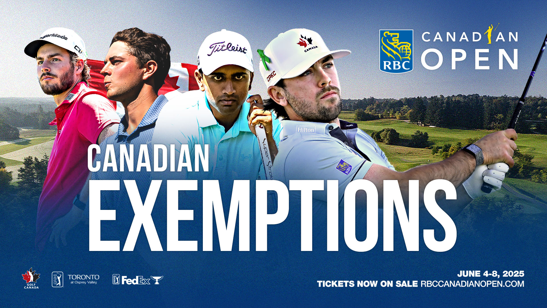 11 Canadians earn exemptions into the 2025 RBC Canadian Open - Golf Canada
