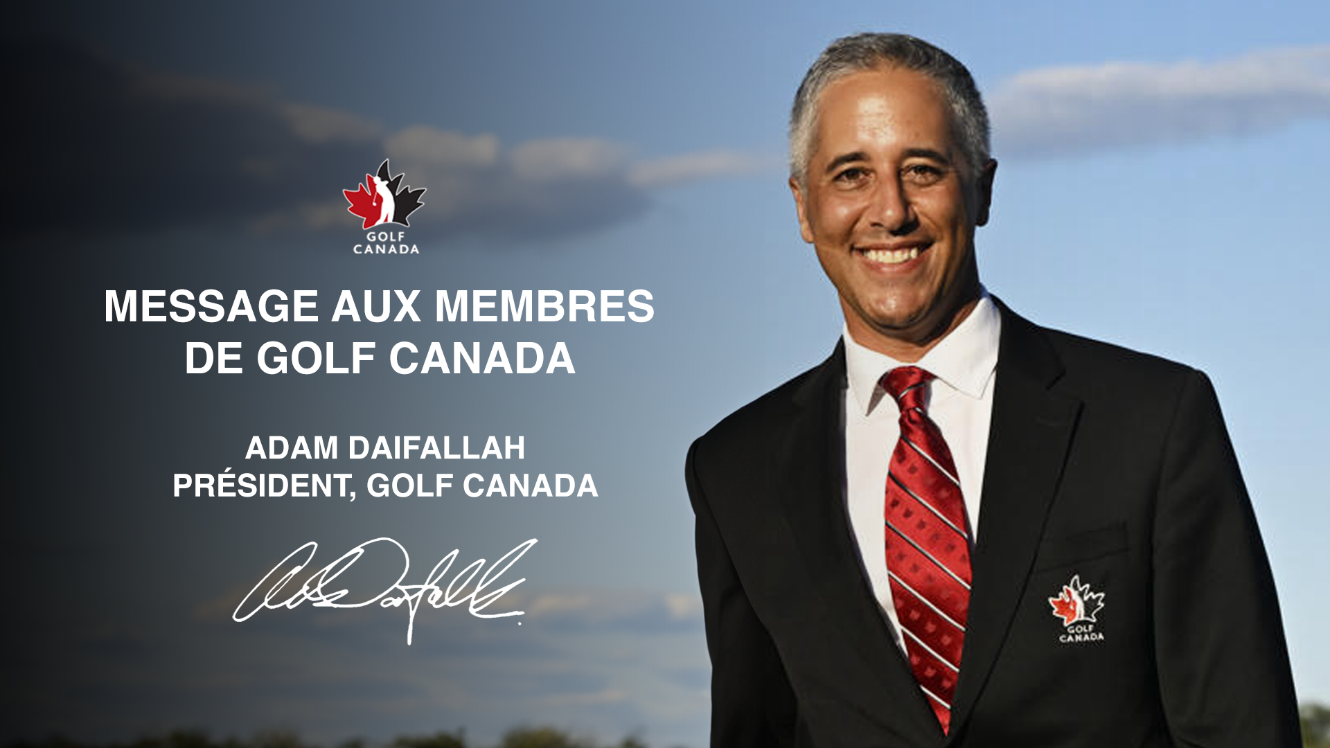 Président de Golf Canada : « Merci pour une formidable saison de golf ...