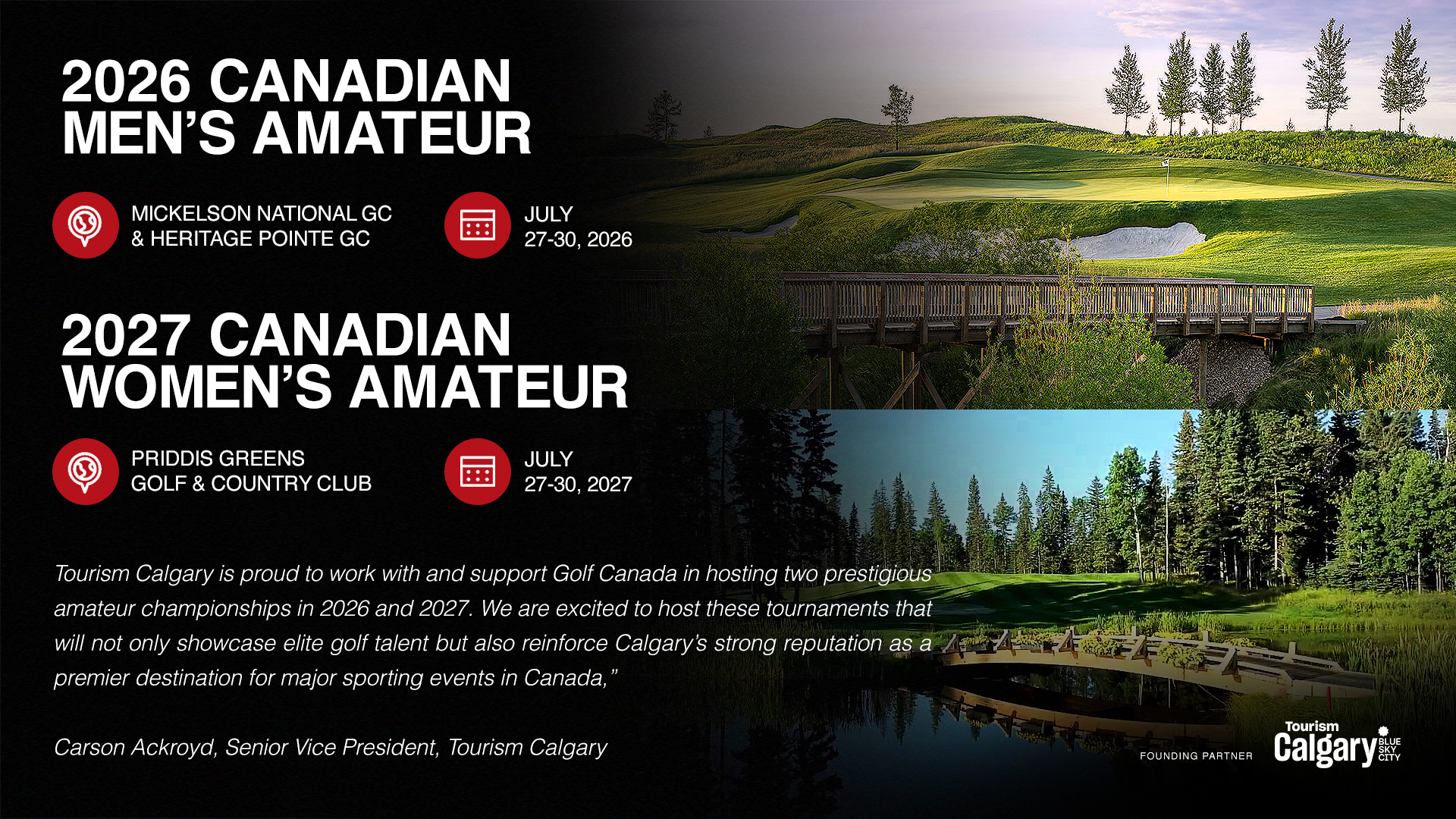 Golf Canada announces strategic partnership with Tourism Calgary - Golf ...