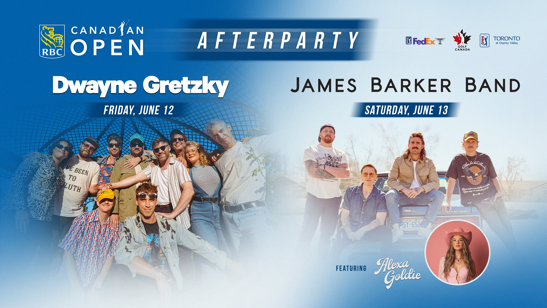Dwayne Gretzky and James Barker Band headline 2026 RBC Canadian Open ...